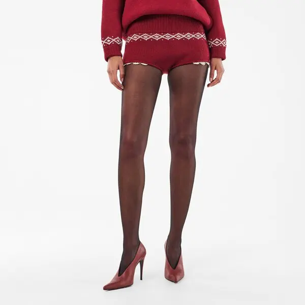 Magda Butrym Checkered Knit Shorts