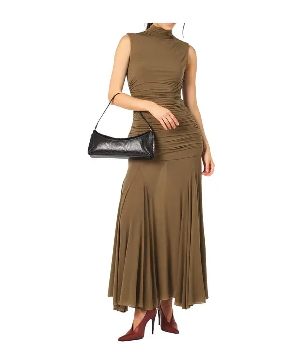 Magda Butrym Mock Neck Sleeveless Maxi Dress