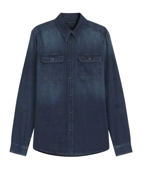 Hugo Boss Hbb Double Breasted Denim Shirt
