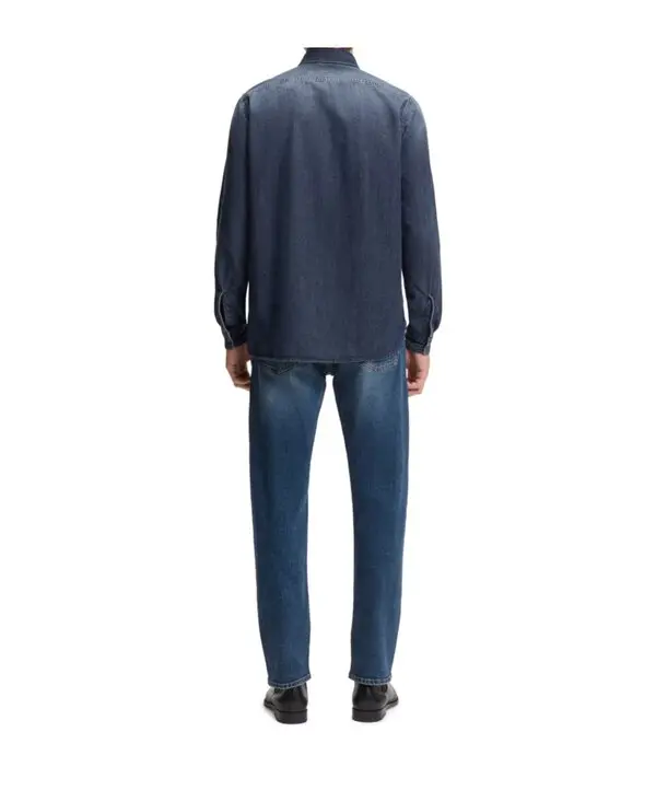 Hugo Boss Hbb Double Breasted Denim Shirt