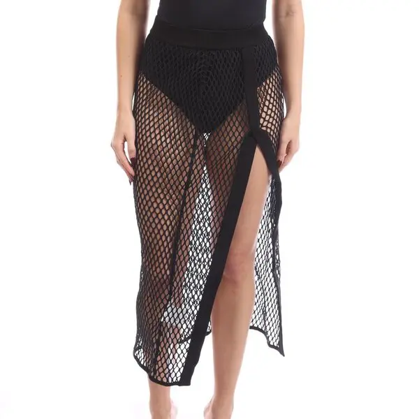 Off-White Mesh Skirt With Logo Belt Detail