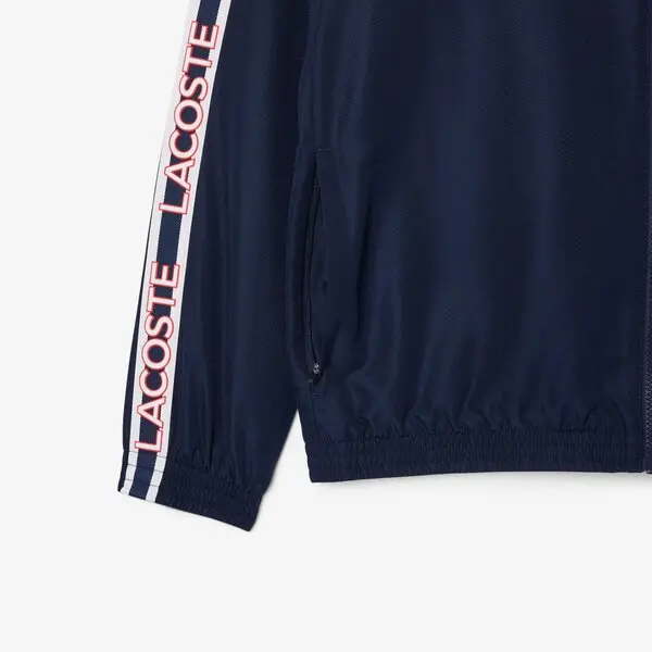 Lacoste Color Blocked Striped Track Jacket
