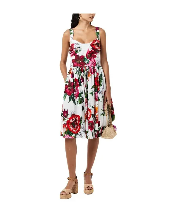 Dolce & Gabbana Floral Print Midi Dress