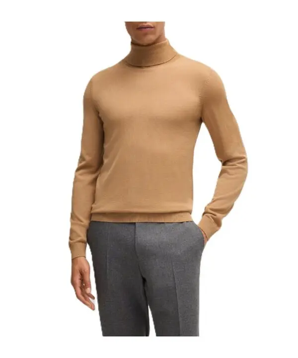 Hugo Boss Fine Knit Turtleneck Sweater - Nude