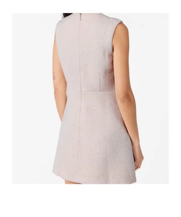 SELF-PORTRAIT Sleeveless V-neck Button-down Buckle Mini Dress