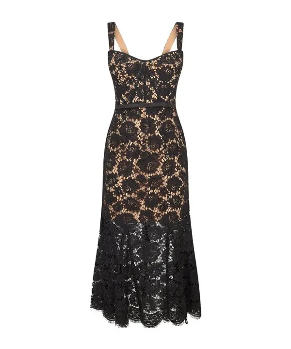 SELF-PORTRAIT Lace Midi Dress