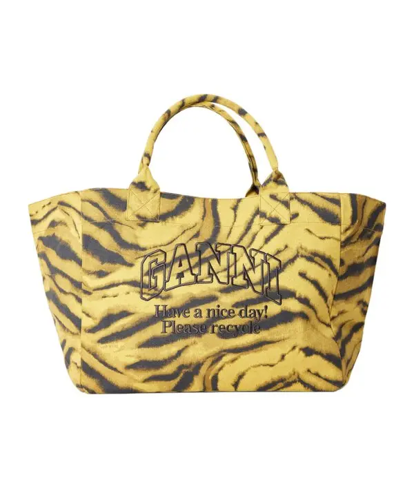 GANNI Xxl Logo Tote Bag