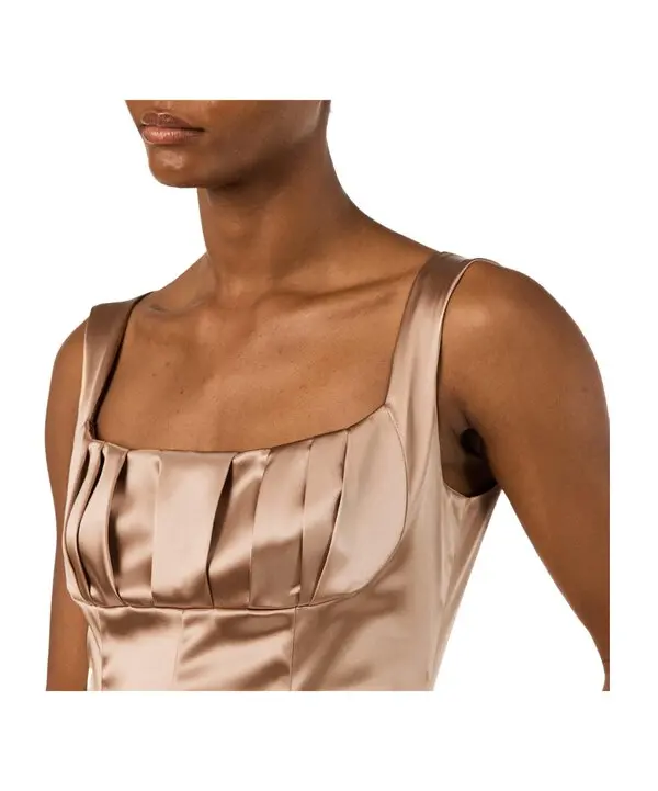 Dolce & Gabbana Sleeveless Leopard Print Detail Ruched Midi Dress