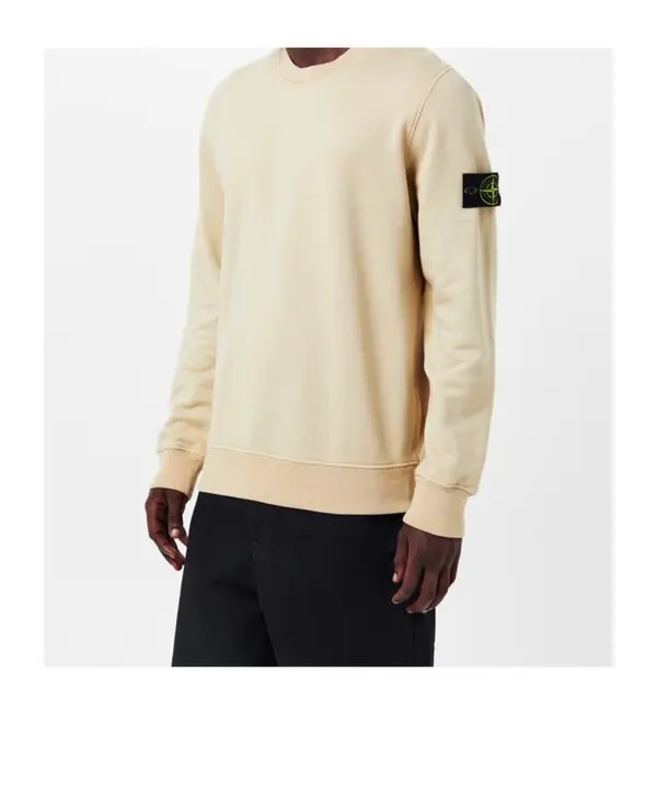 Stone Island Logo Crew Sweatshirt - Nude