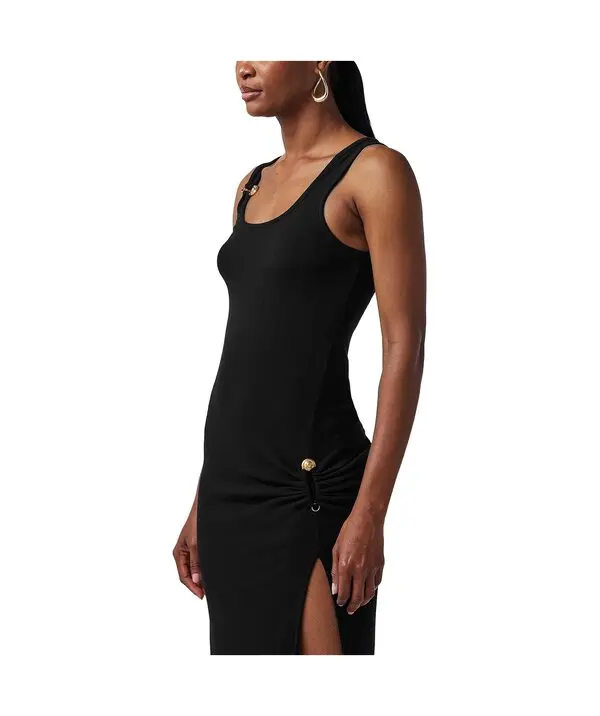 Versace Ruched Maxi Dress With Side Slit