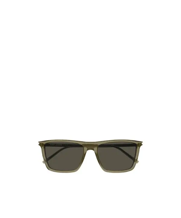 Saint Laurent Bold Frame Wayfarer Sunglasses - Green