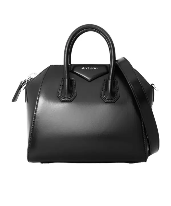 Givenchy Mini Antigona Logo Shoulder Bag - Black