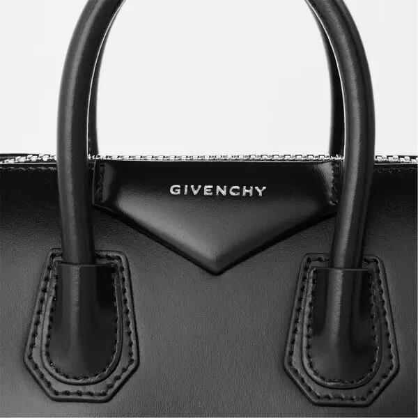 Givenchy Mini Antigona Logo Shoulder Bag - Black
