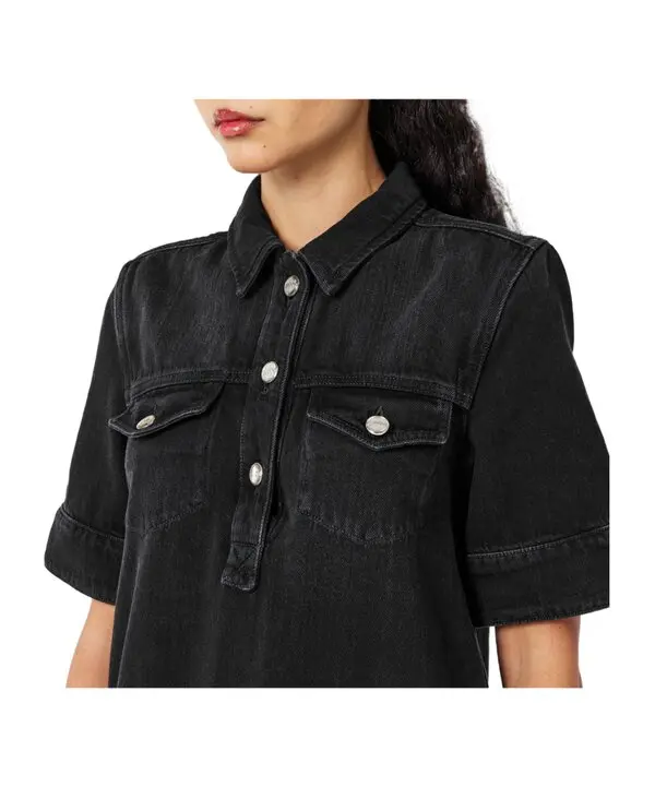 GANNI Button-up Denim Mini Dress