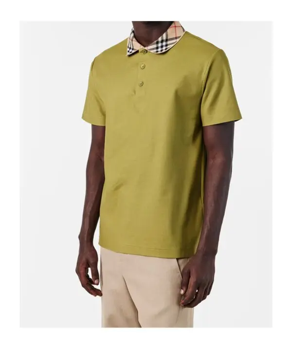 Burberry Plaid Collar Polo Shirt