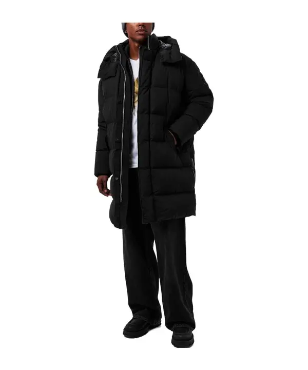 Moose Knuckles Mid-length Quilted Hooded Puffer Coat