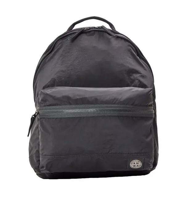 Stone Island Backpack With Zip Pocket - Black