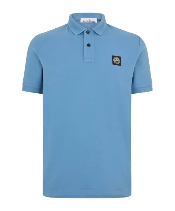 Stone Island Logo Polo Shirt - Blue