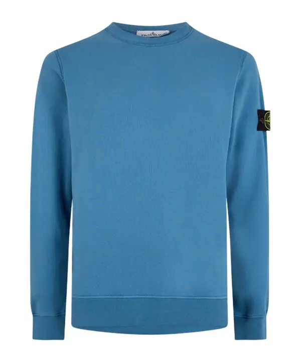 Stone Island Logo Crew Sweatshirt - Blue
