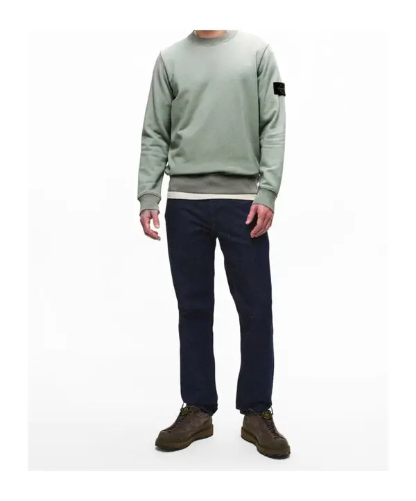 Stone Island Logo Crew Neck Sweatshirt