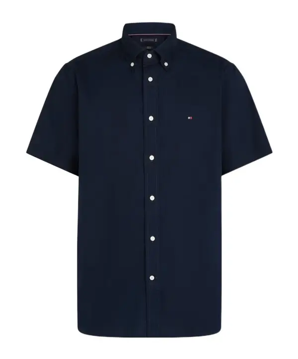 Tommy Hilfiger Flex Poplin Short-sleeve Plain Shirt