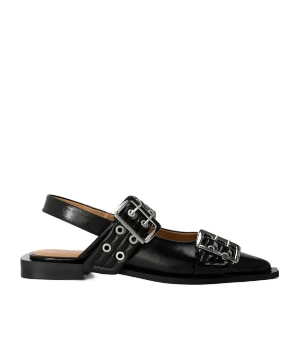 GANNI Feminine Buckle Ballerinas