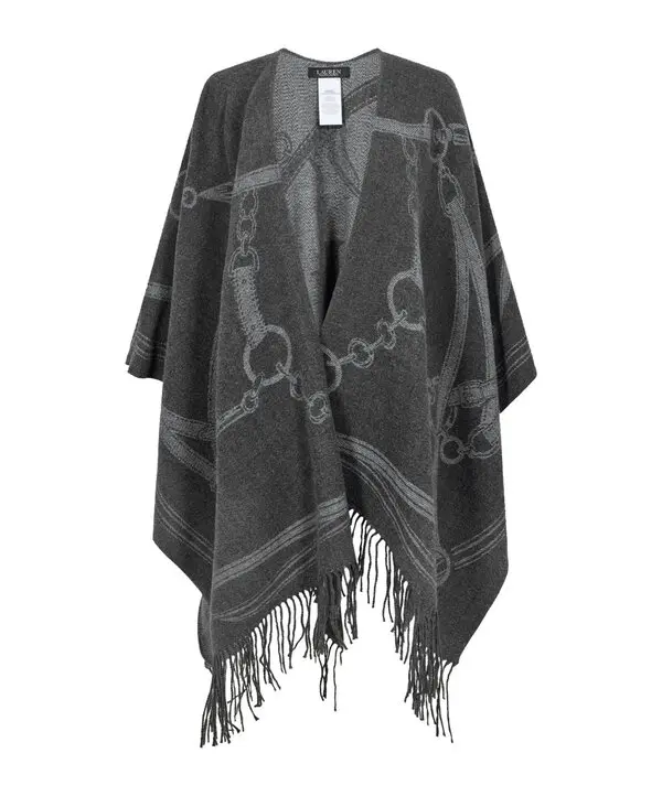 Ralph Lauren Midi Cape With Chain Print