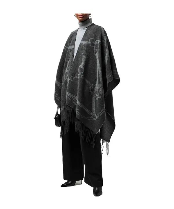 Ralph Lauren Midi Cape With Chain Print