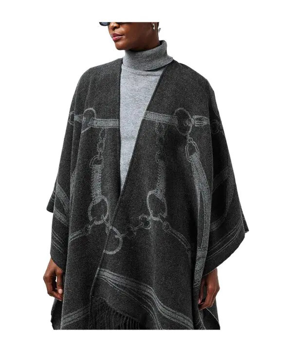 Ralph Lauren Midi Cape With Chain Print
