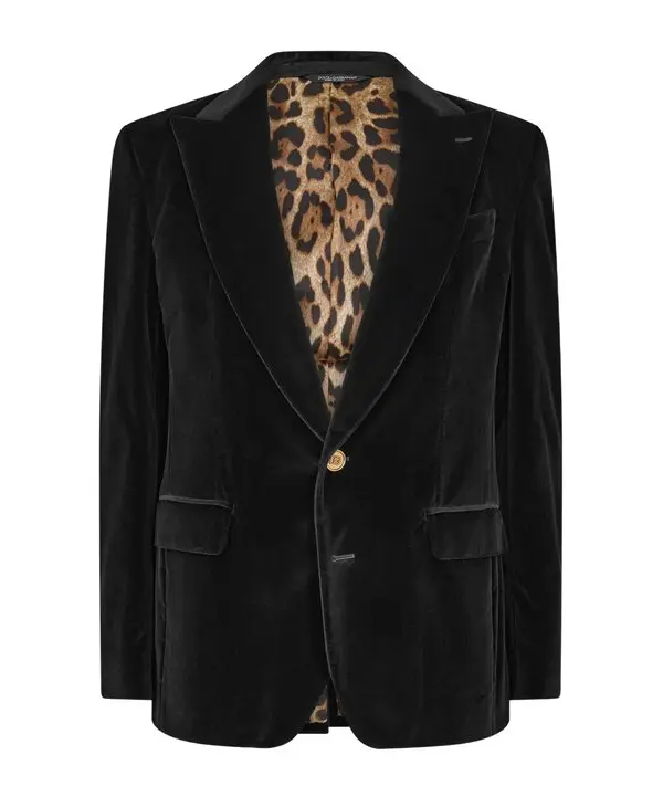Dolce & Gabbana Velvet Single-breasted Blazer