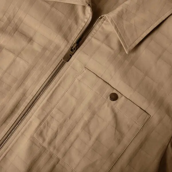 Burberry Tonal Check Zip-up Jacket