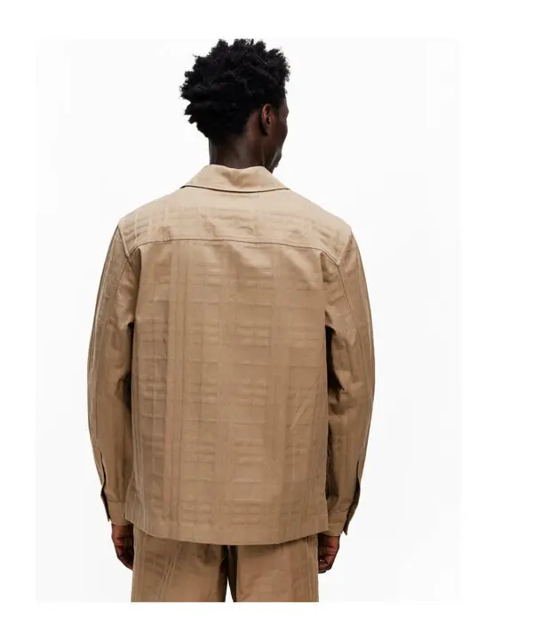 Burberry Tonal Check Zip-up Jacket