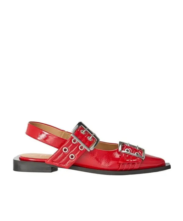 GANNI Feminine Buckle Ballerinas