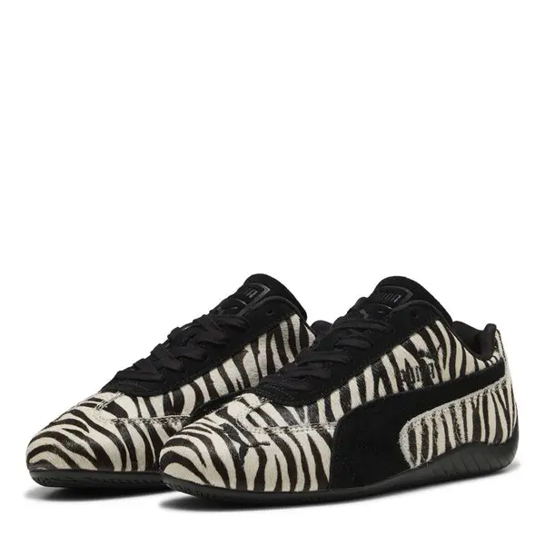 PUMA Speedcat Low-top Zebra Print Sneakers - Black
