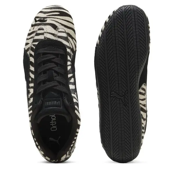 PUMA Speedcat Low-top Zebra Print Sneakers - Black
