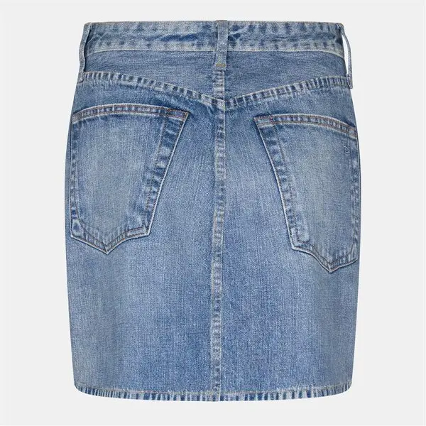 Rag & Bone Mini Denim Skirt - Blue