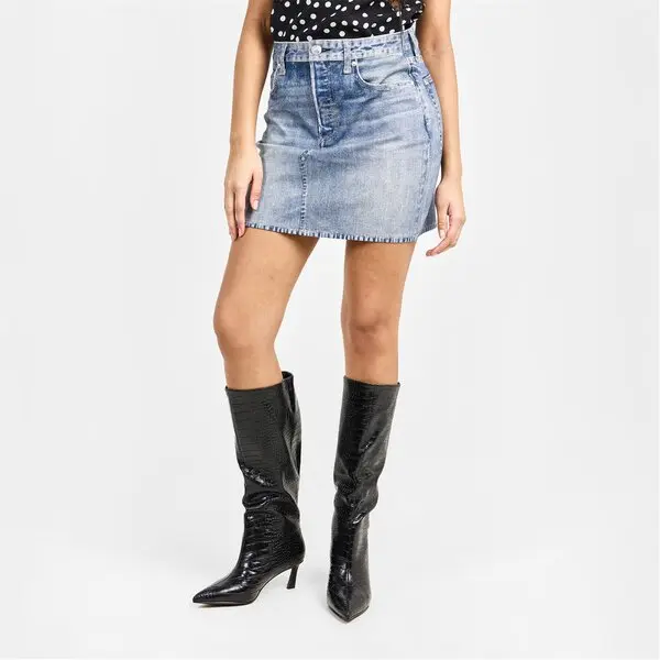 Rag & Bone Mini Denim Skirt - Blue