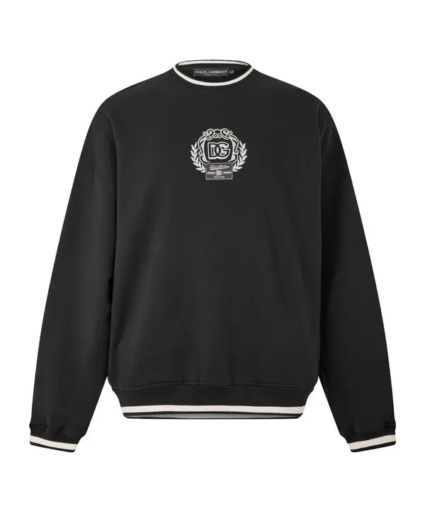 Dolce & Gabbana Crewneck Sweatshirt With Emblem Detail