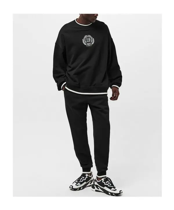 Dolce & Gabbana Crewneck Sweatshirt With Emblem Detail