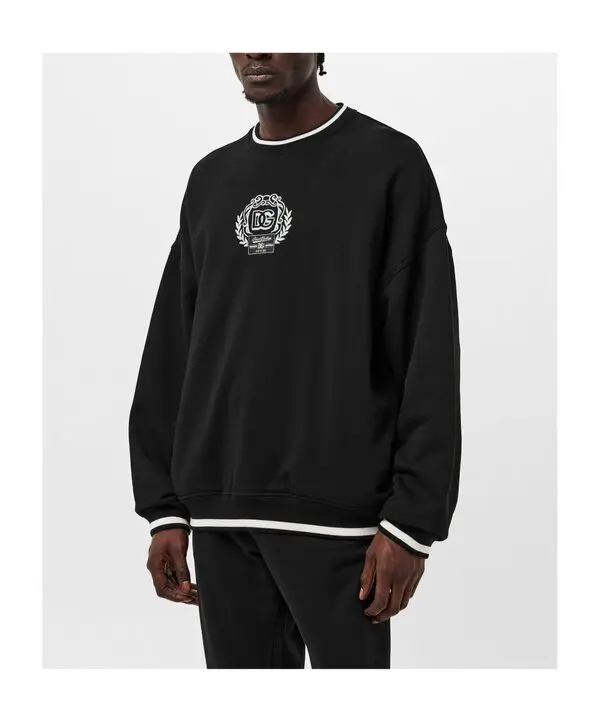 Dolce & Gabbana Crewneck Sweatshirt With Emblem Detail
