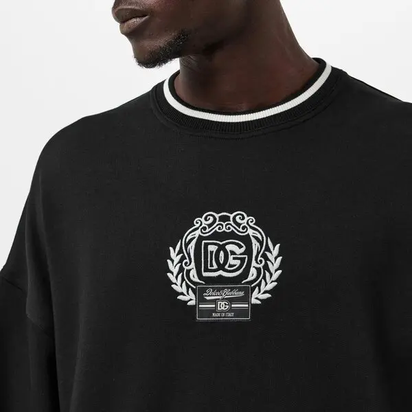Dolce & Gabbana Crewneck Sweatshirt With Emblem Detail