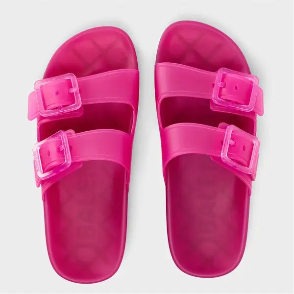 Balenciaga Buckle Platform Slippers