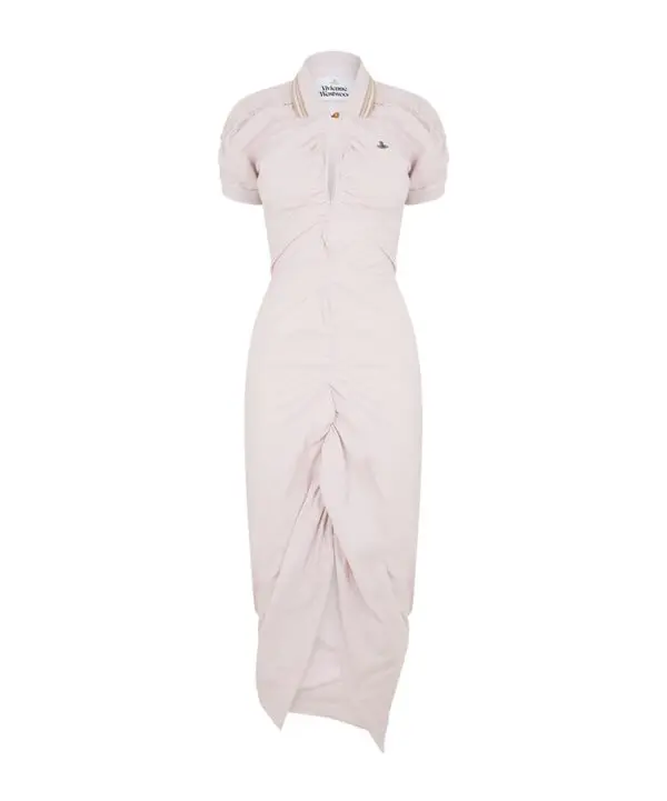 VIVIENNE WESTWOOD Pleated Maxi Dress With Turn-down Collar - No