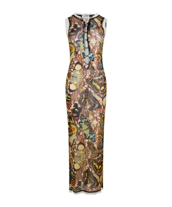 JEAN PAUL GAULTIER Sleeveless Printed Pattern Maxi Dress