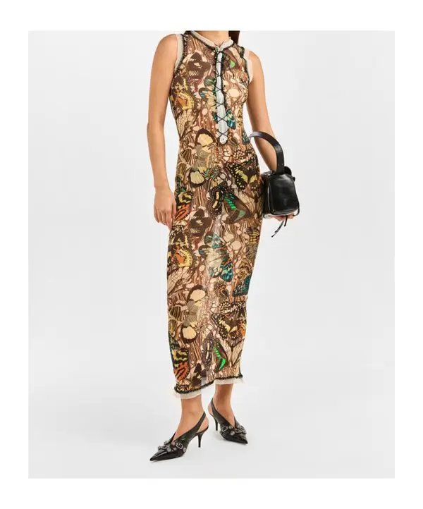 JEAN PAUL GAULTIER Sleeveless Printed Pattern Maxi Dress