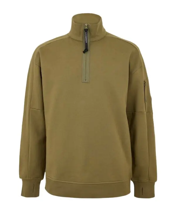 C.P. COMPANY Lens Quarter-zip Fleece Top