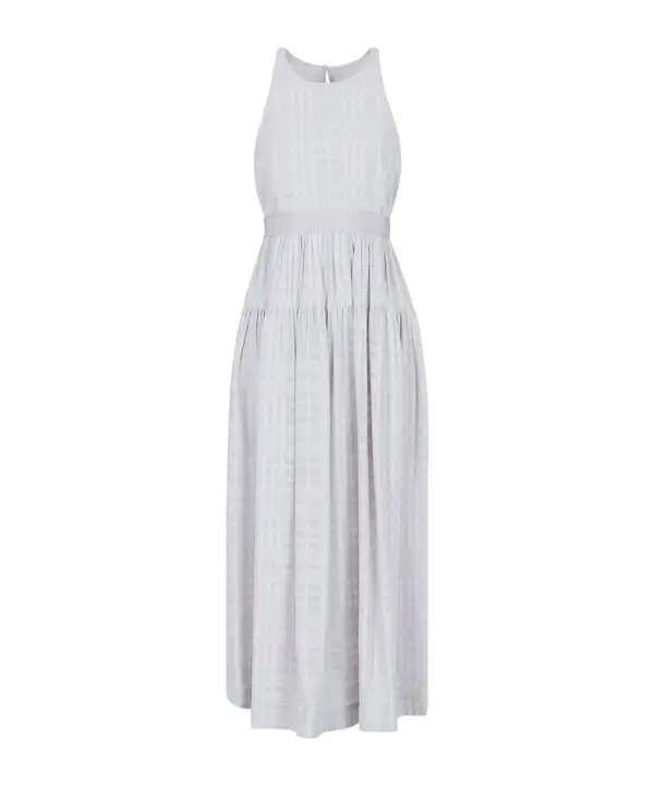 Emporio Armani Sleeveless Checked Midi Dress - No