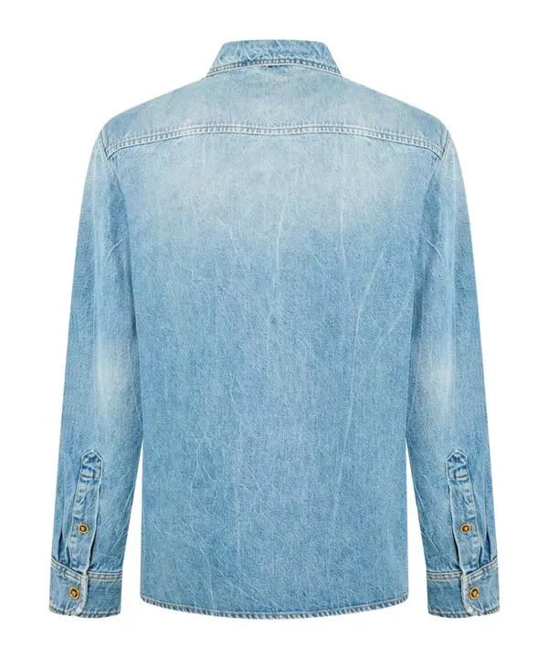 Versace Stonewashed Long-sleeve Denim Shirt