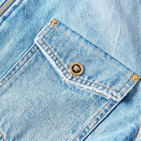 Versace Stonewashed Long-sleeve Denim Shirt