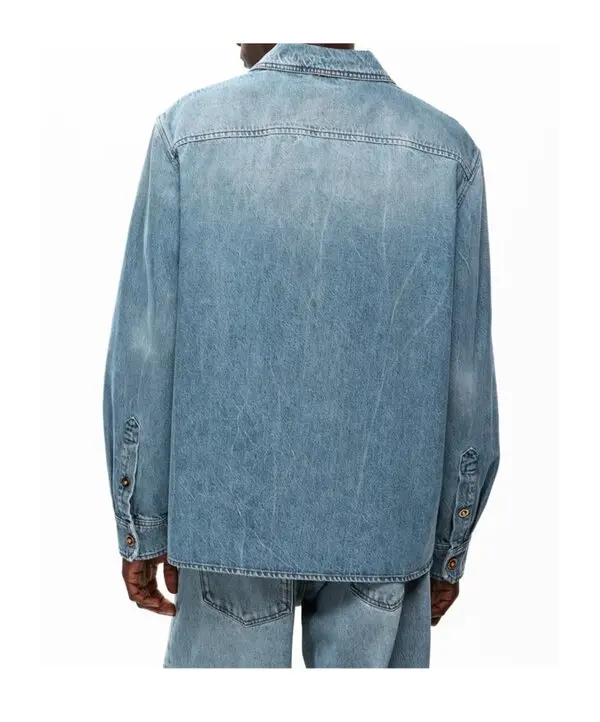 Versace Stonewashed Long-sleeve Denim Shirt